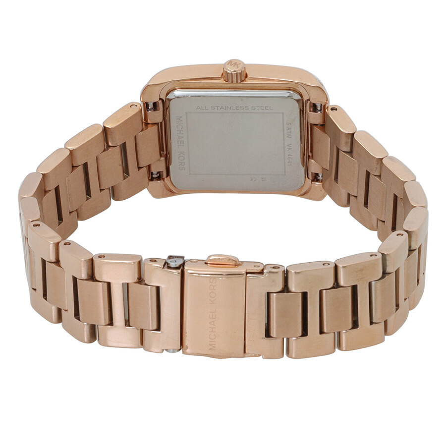 Michael Kors Emery Quartz Crystal White Dial Ladies Watch and Necklace ...