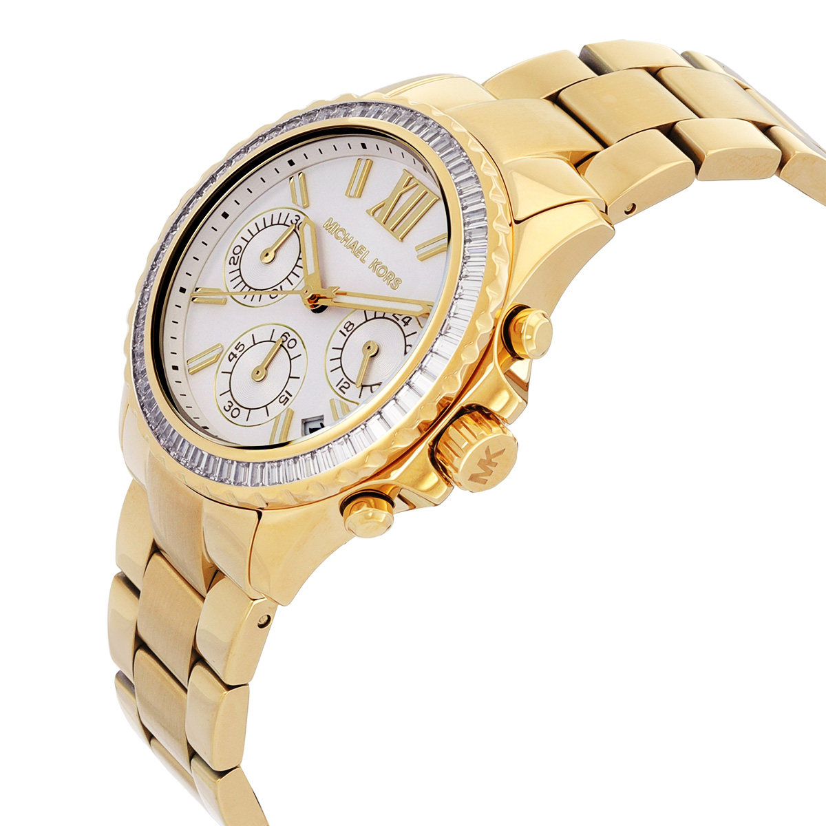 Michael Kors Everest Chronograph Quartz Crystal White Dial Ladies Watch ...