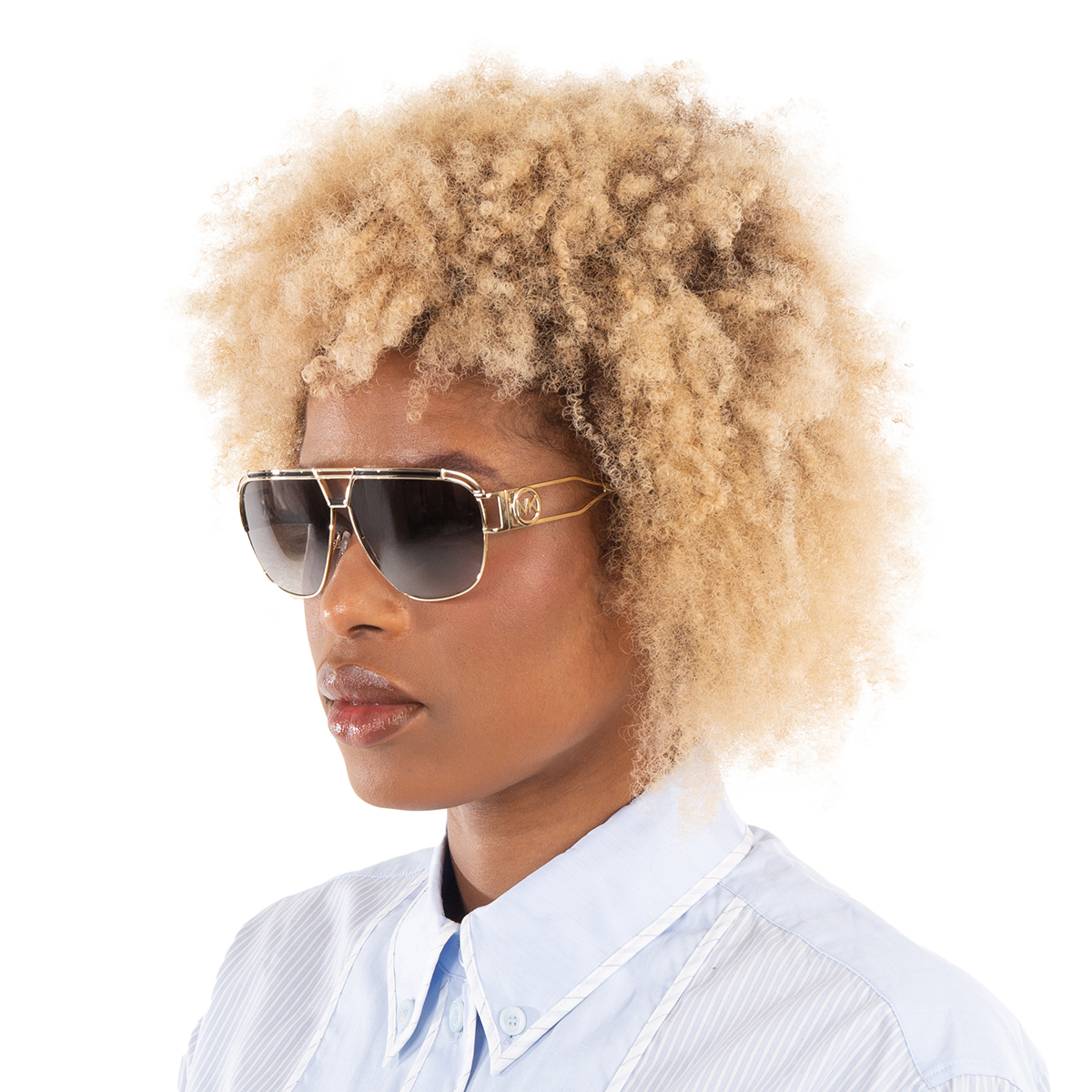 Michael Kors Grey Gradient Pilot Ladies Sunglasses MK1102 10148G 61 ...