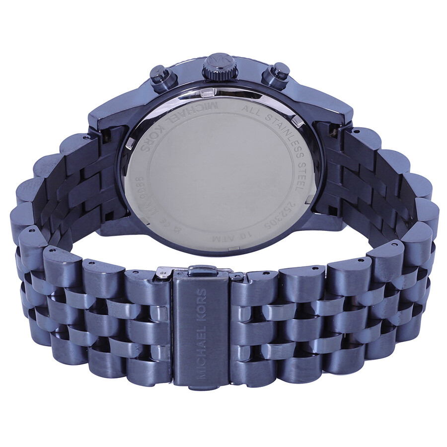 Michael Kors Hutton Chronograph Quartz Blue Dial Men's Watch MK9088 ...