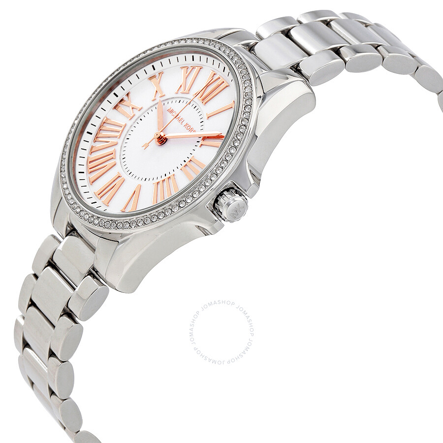 Michael Kors Kacie MK3567 Women's Brown Leather Analog Dial Quartz ...