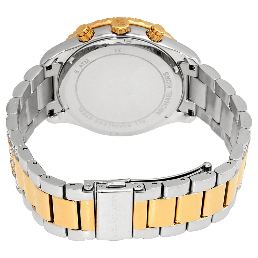 Michael Kors Layton Chronograph Quartz Crystal White Dial Ladies Watch ...