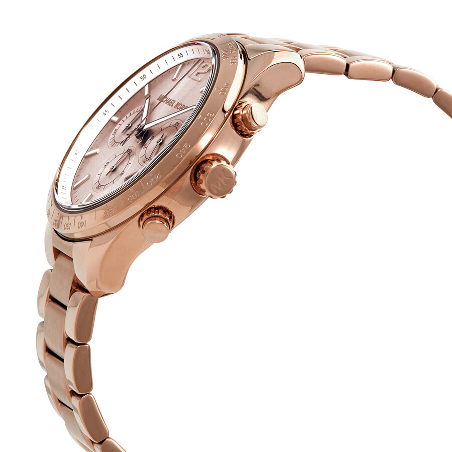 Michael Kors Layton Chronograph Quartz Rose Dial Ladies Watch MK6796 ...