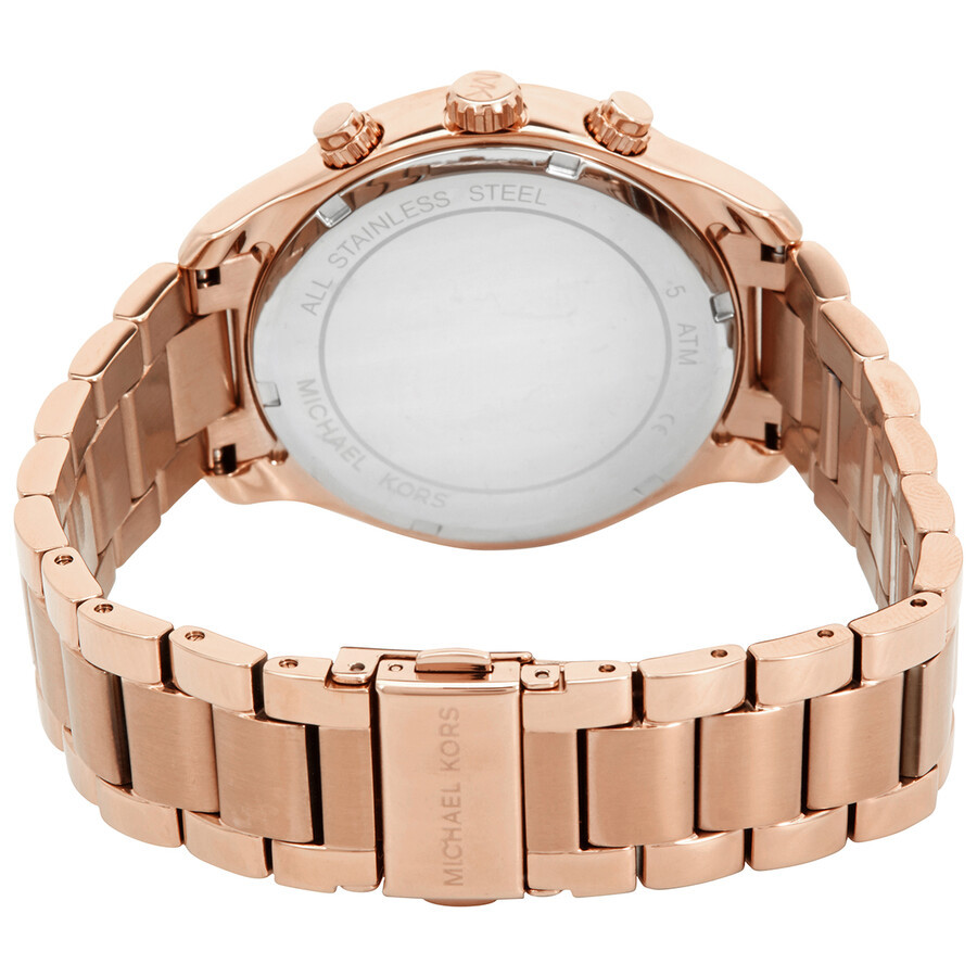 Michael Kors Layton Chronograph Quartz Rose Dial Ladies Watch MK6796 ...