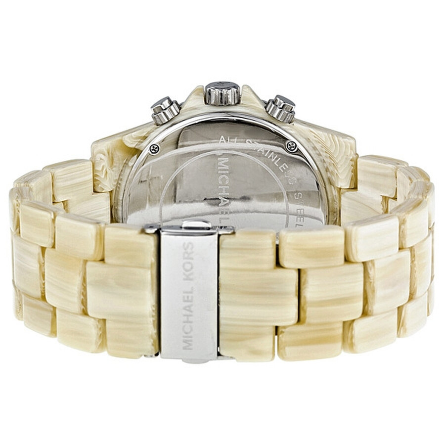 Michael Kors Madison Chronograph Glitz Horn Resin Ladies Watch MK5598 ...