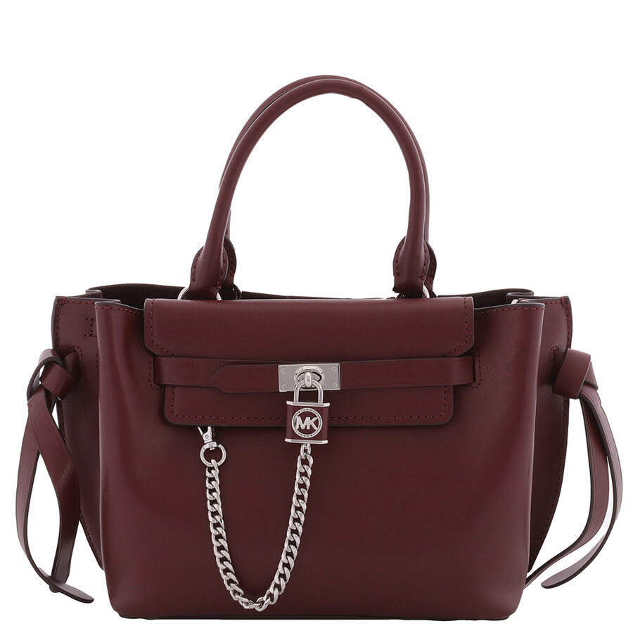 Michael Kors Merlot Leather Small Belted Hamilton Legacy Satchel ...