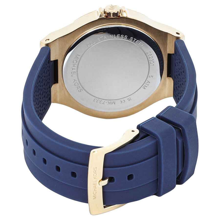 Michael Kors Oversized Lennox Pave Quartz Crystal Gold Dial Ladies ...