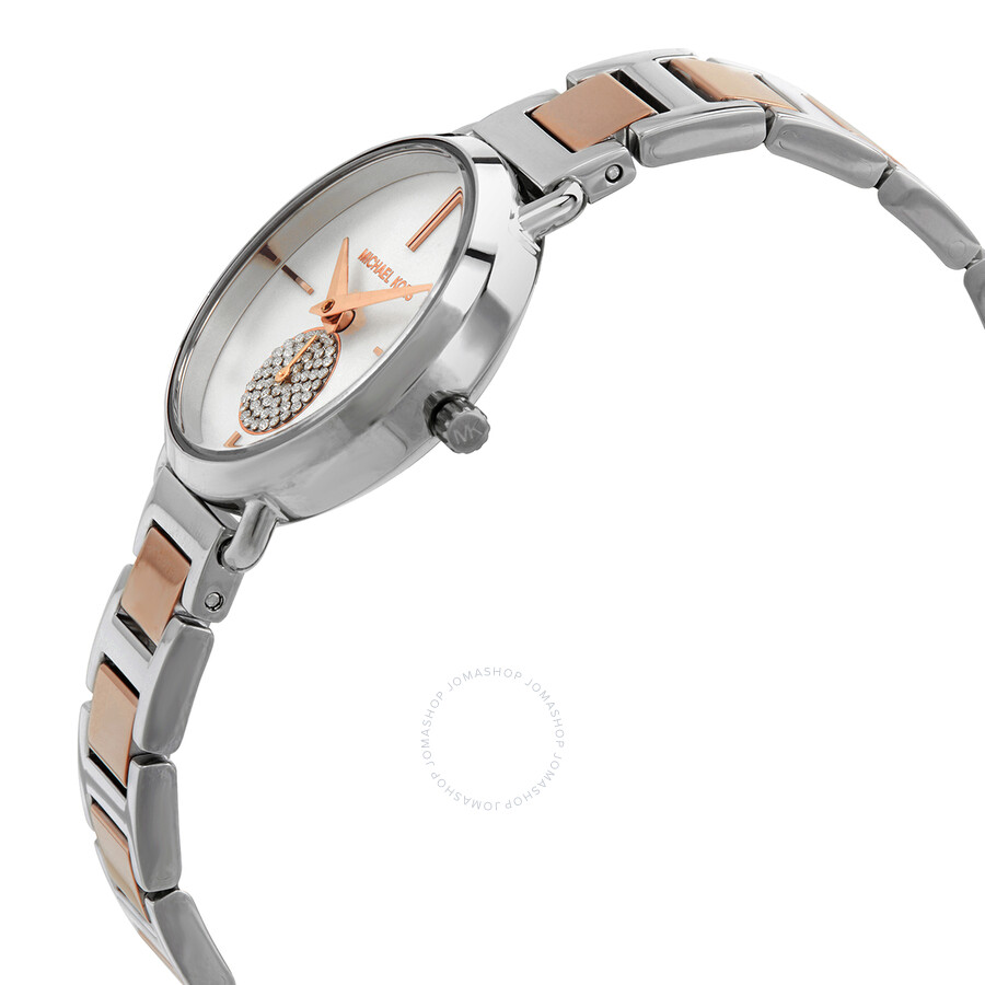 Michael Kors Portia Quartz Silver Dial Ladies Watch MK4453 796483466203 ...