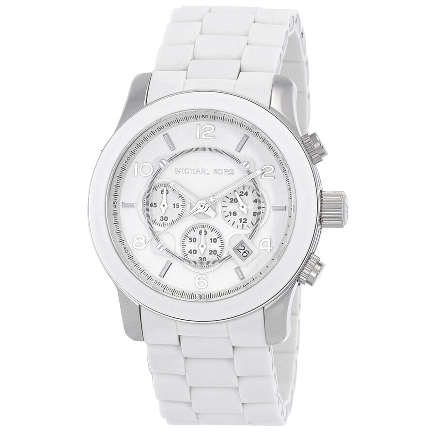 Michael Kors Runway Chronograph Automatic White Dial Men's Watch MK9076 ...