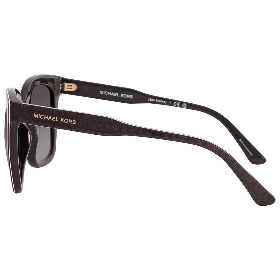Michael Kors San Marino Dark Grey Gradient Square Ladies Sunglasses ...