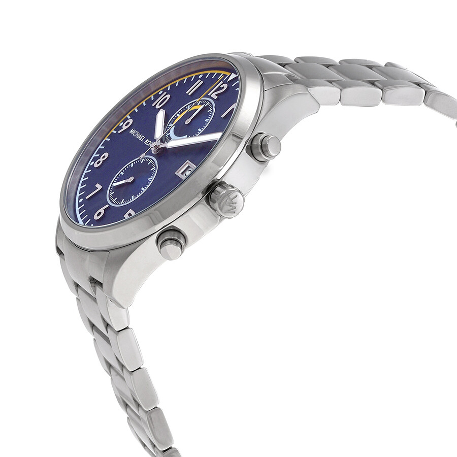 Michael Kors Saunder Chronograph Quartz Blue Dial Men's Watch MK8574 ...
