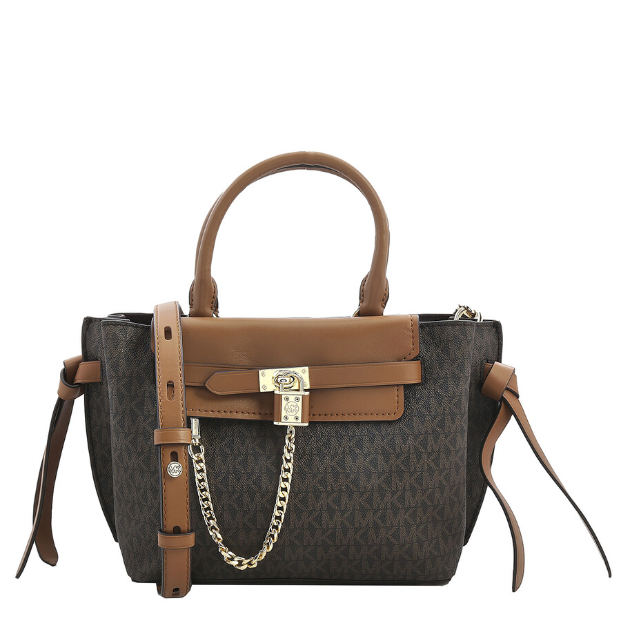 Michael Kors Signature Logo Small Hamilton Legacy Belted Satchel ...