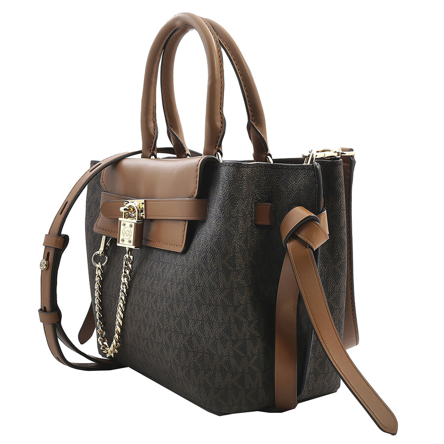 Michael Kors Signature Logo Small Hamilton Legacy Belted Satchel ...