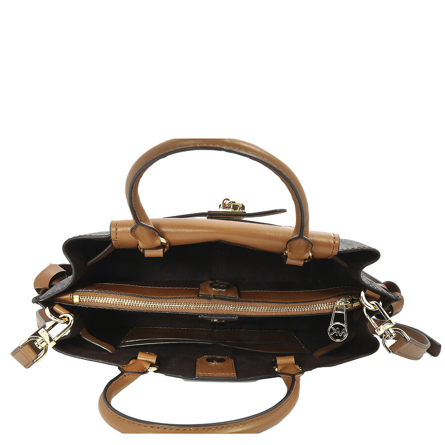 Michael Kors Signature Logo Small Hamilton Legacy Belted Satchel ...