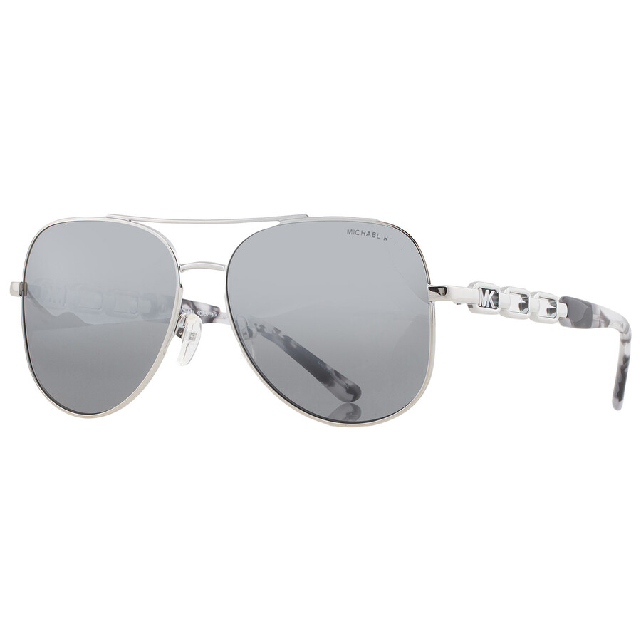 Michael Kors Silver Gray Gradient Square Ladies Sunglasses ...