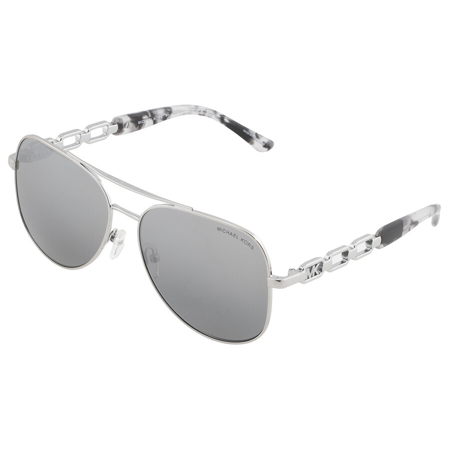 Michael Kors Silver Gray Gradient Square Ladies Sunglasses ...