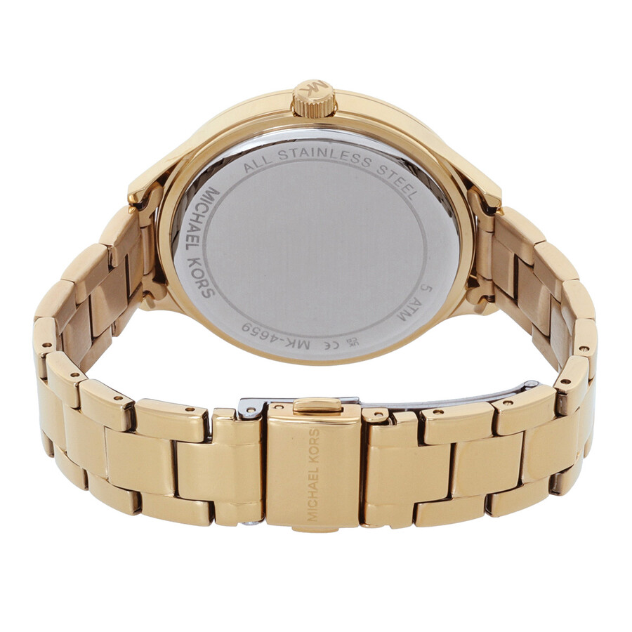 Michael Kors Slim Runaway Quartz Gold Dial Ladies Watch MK4659 ...