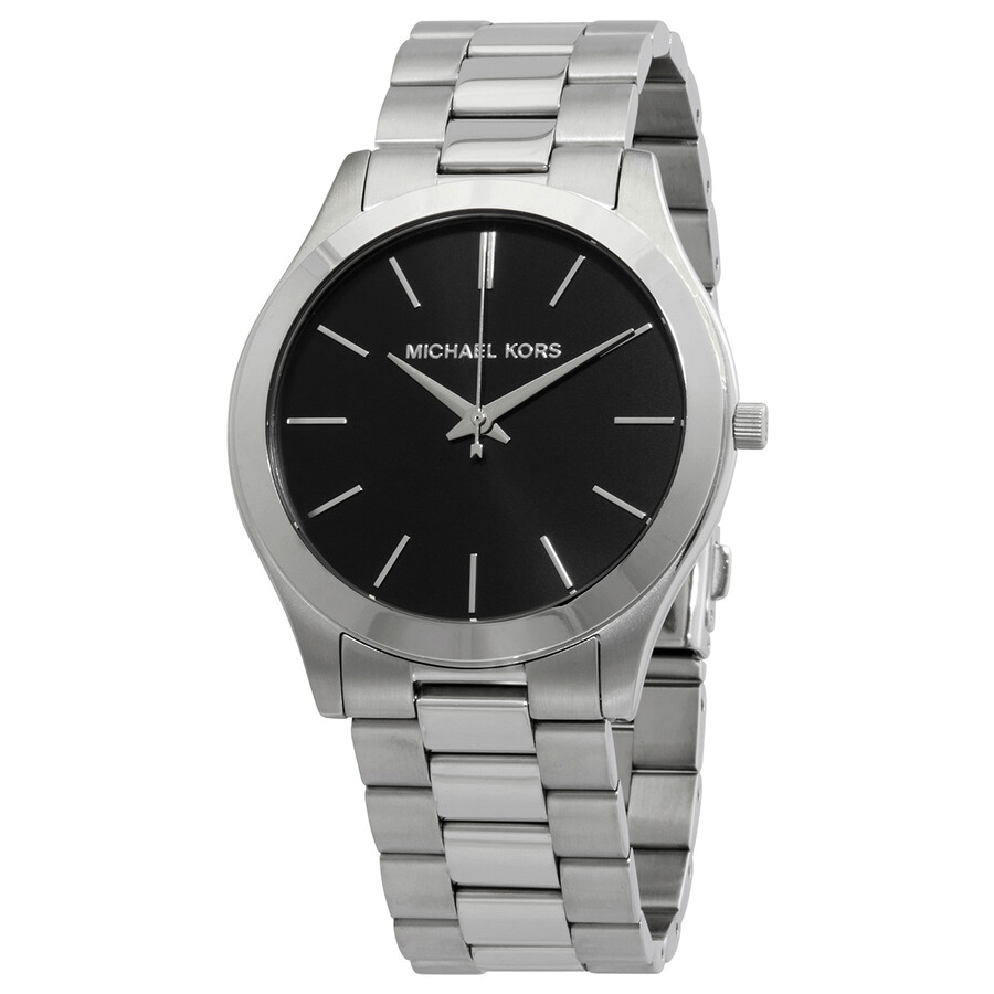 Michael Kors Slim Runway Black Dial Men's Watch MK8585 796483335622 ...