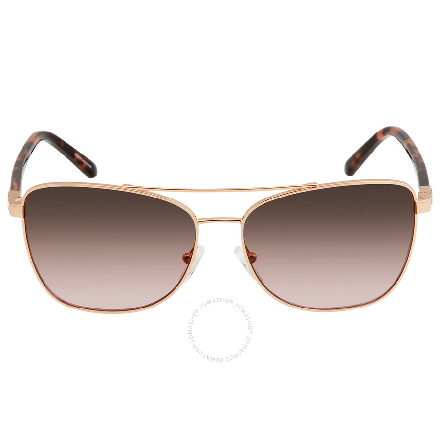 Michael Kors Stratton Brown Rose Gradient Pilot Ladies Sunglasses ...