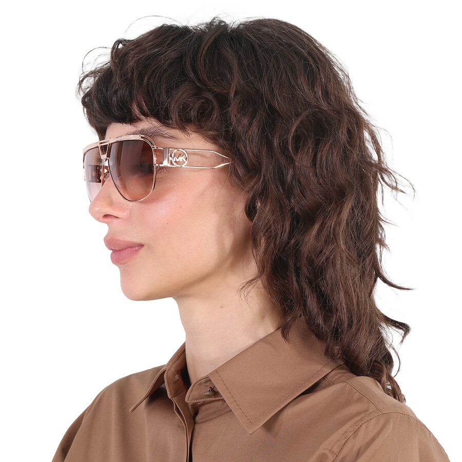 Michael Kors Vienna Brown Pink Navigator Ladies Sunglasses MK1102 ...