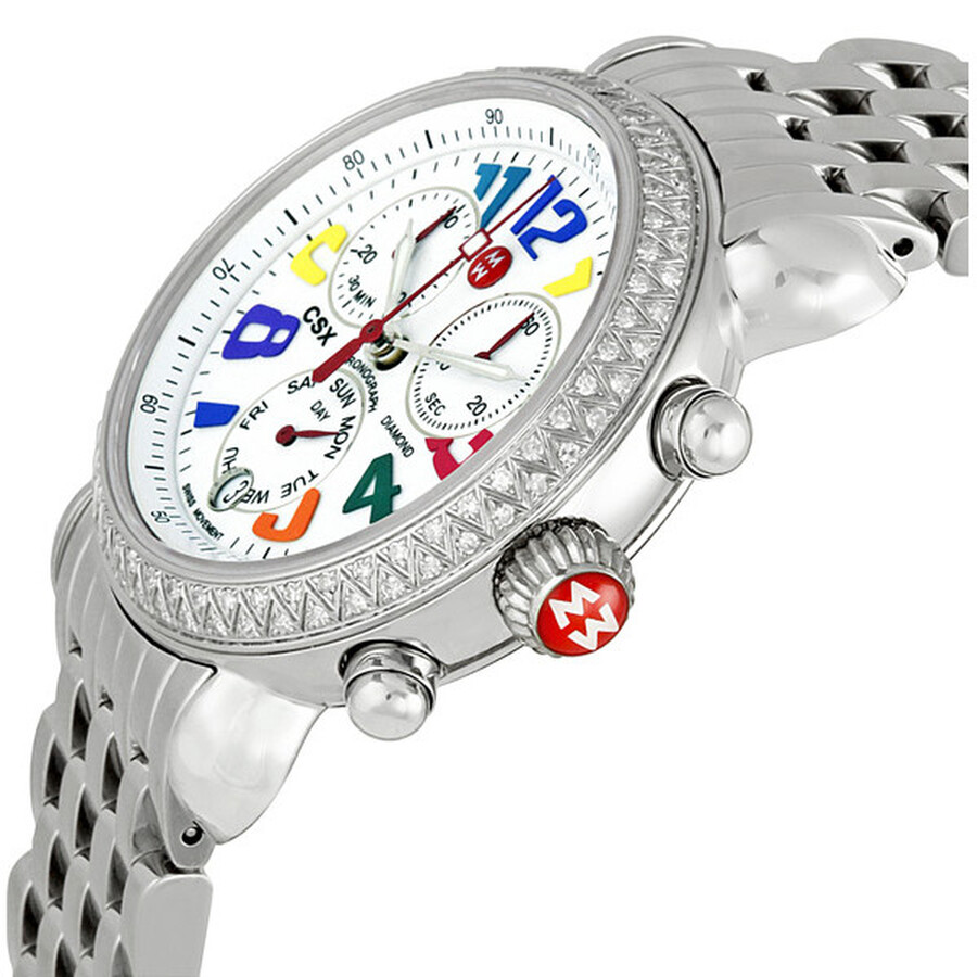 Michele Carousel CSX Diamond Bezel Ladies Watch MWW03M000076 ...