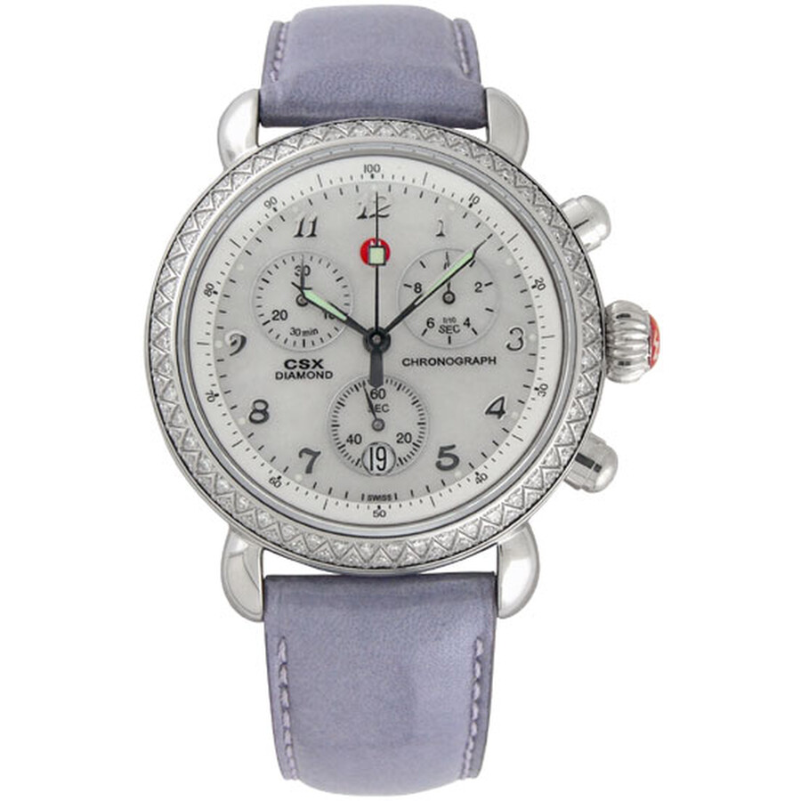 Michele CSX 36 Diamond Steel Periwinkle Ladies Watch MWW03C000101 ...