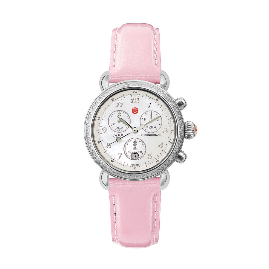 Michele CSX 36 'Sweetheart' Pink Diamond Ladies Watch MW W03C000387 ...