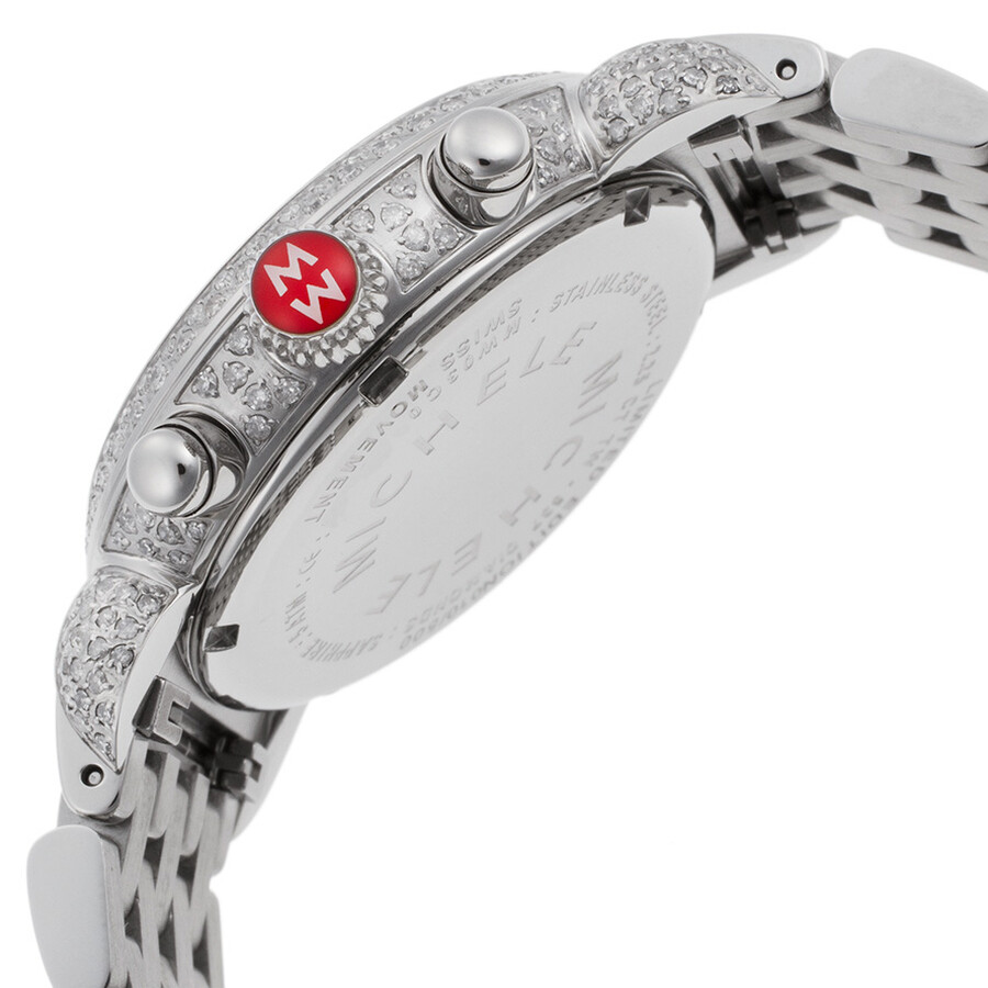 Michele CSX-36 Ultimate Chronograph Pave Diamond Dial Ladies Watch ...