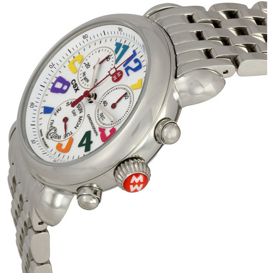 Michele Ladies CSX Day Carousel White Dial Watch MWW03M000054 ...