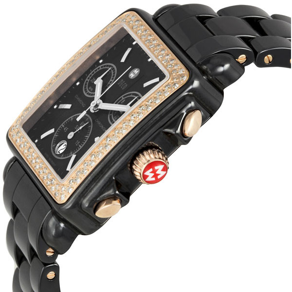 Michele Ladies Deco Black Ceramic Watch MWW06F000008 099945389271 ...