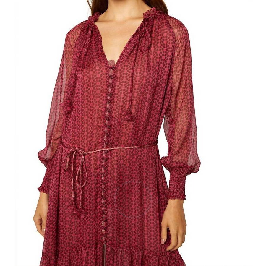 Misa Los Angeles Women Louisa Dress Cardinal, Size Xs 45405-Cardinal-XS ...