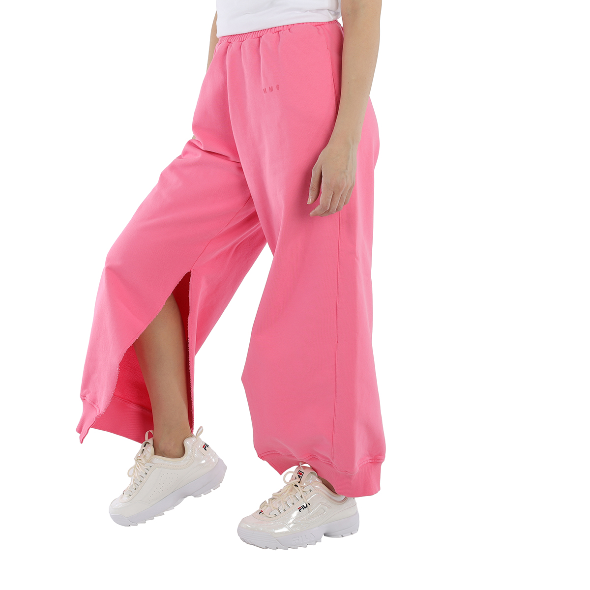 Mm6 Maison Margiela Mm6 Ladies Pink Split Detail Track Pants, Size X ...