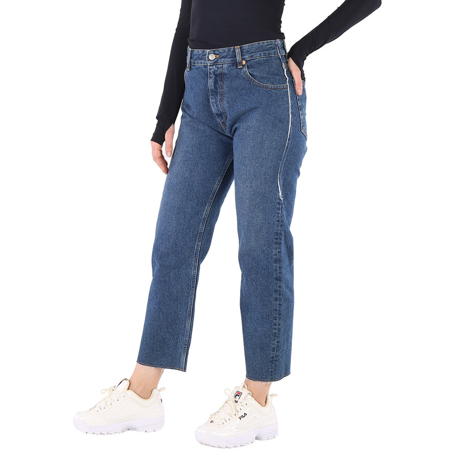 Mm6 Maison Margiela MM6 Ladies Straight-Leg Washed Jeans, Brand Size 36 ...