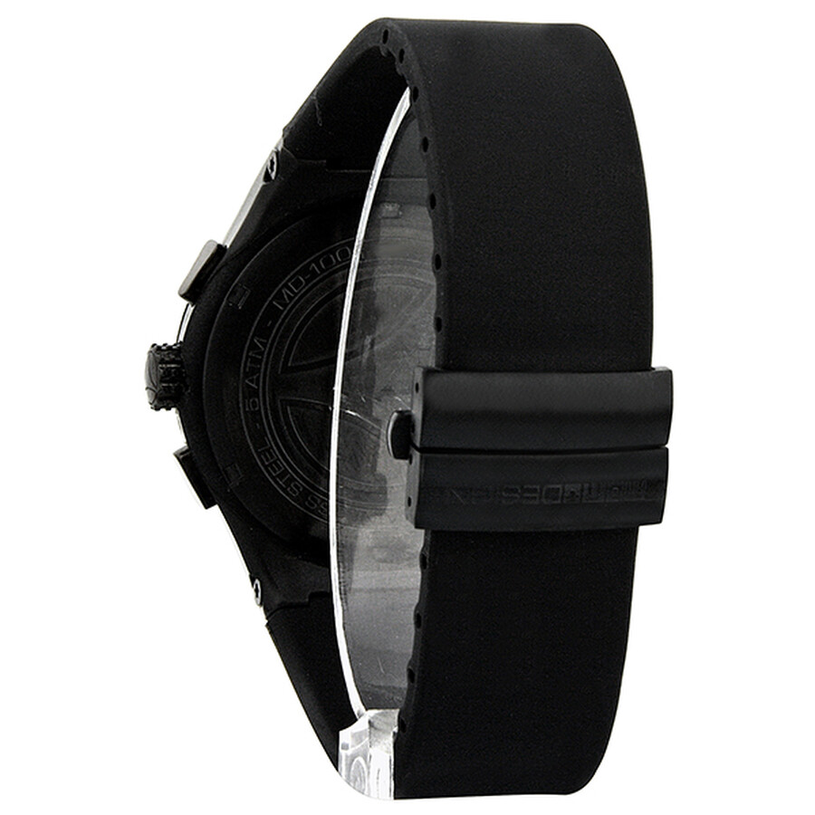 Momo Design Vanguard Black Carbon Fiber Black Rubber Strap Men's Watch ...
