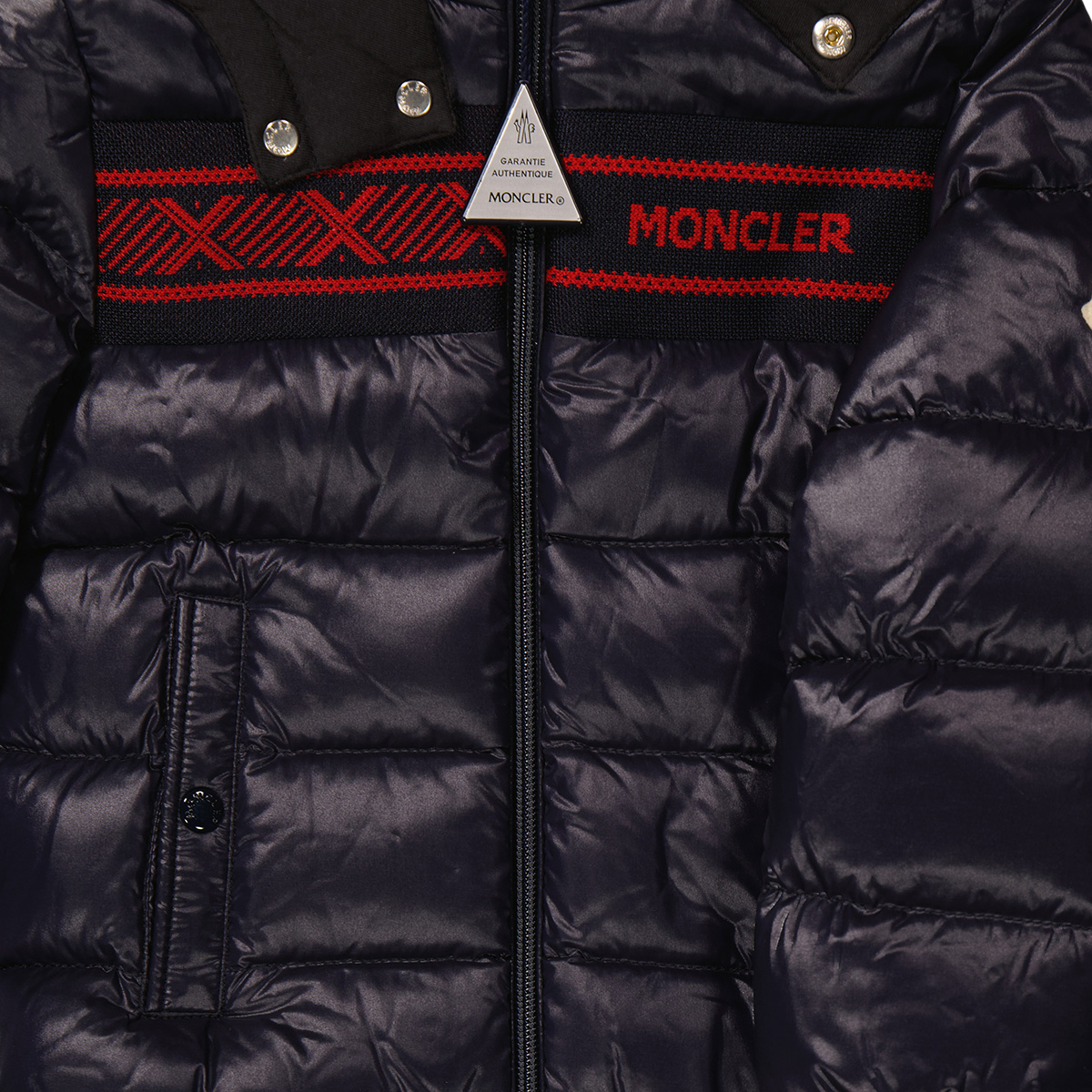 Moncler Boys Navy Holmi Hooded Down Jacket, Size 18/24M H29511A00015 ...