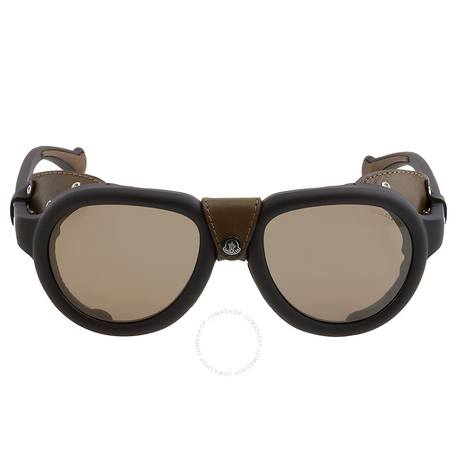 Moncler Brown Round Mens Sunglasses Ml0090 02l 55 889214003980
