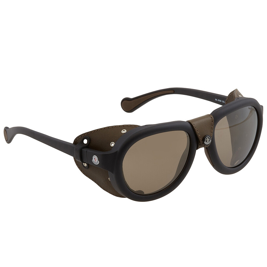 Moncler Brown Round Men's Sunglasses ML0090 02L 55 889214003980 ...