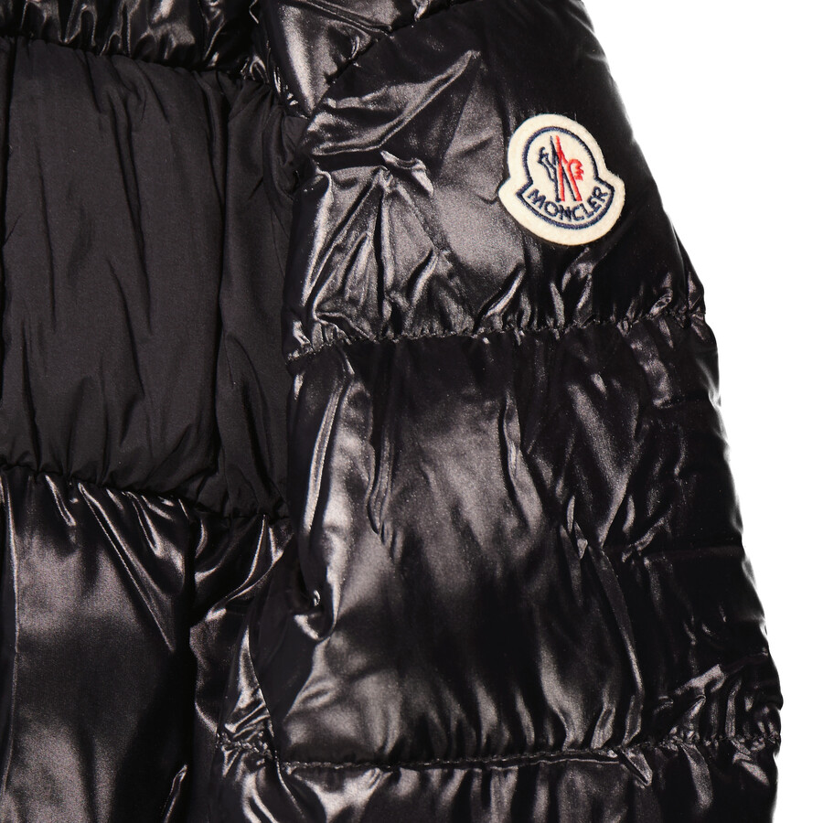 Moncler Girls Black Rengin Giubbotto Down Puffer Jacket, Size 10A ...