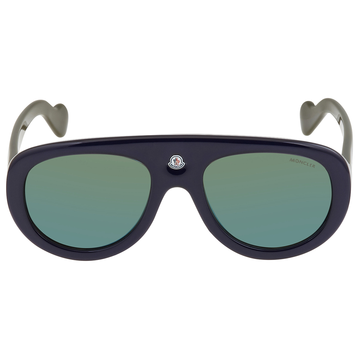 Moncler Green Mirror Pilot Men's Sunglasses ML0001 92Q 55 664689846511 ...