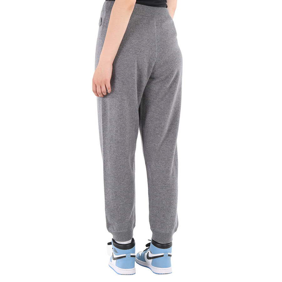 Moncler Ladies Medium Grey Wool And Cashmere Knitted Track Pants, Size ...