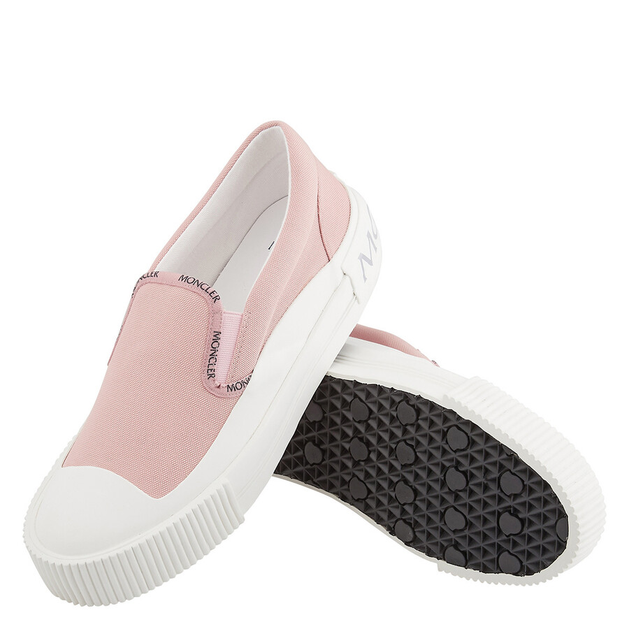 Moncler Ladies Open Pink Glissiere Tri Slip-On Sneakers, Brand Size 36 ( US Size 6 ...