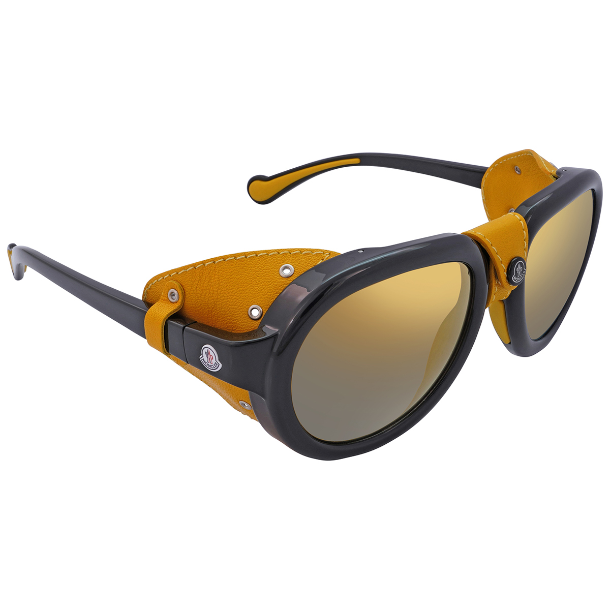 Moncler Mirror Gold Round Men's Sunglasses ML0090 01C 55 889214003966 ...