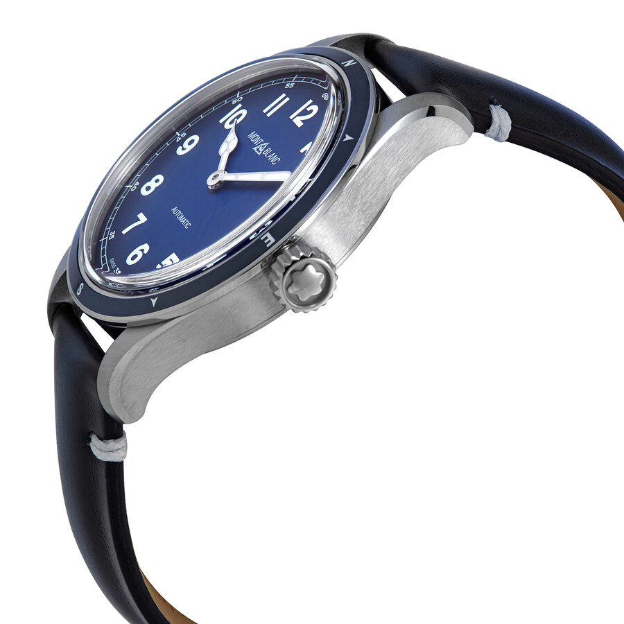 Montblanc 1858 Automatic Blue Dial Men's Watch 126758 7612582330906 ...
