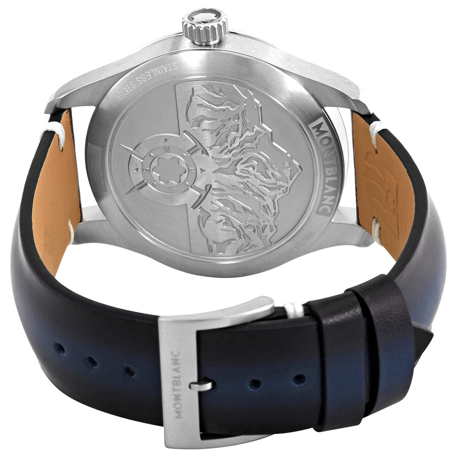 Montblanc 1858 Automatic Blue Dial Men's Watch 126758 7612582330906 ...