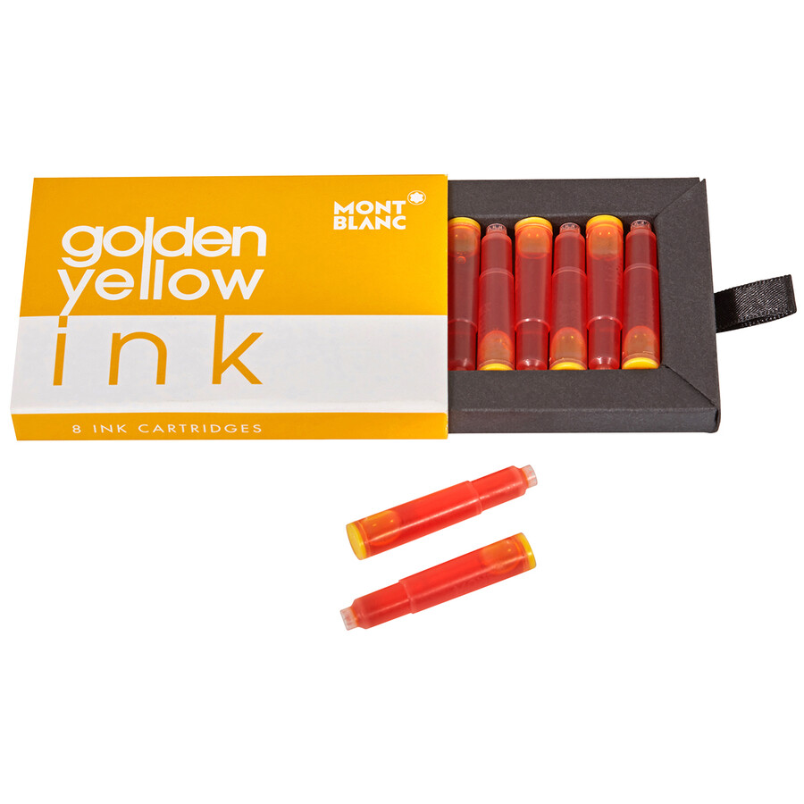 Montblanc 8 Pack Golden Yellow Ink Cartridges 112724 - Fine Pens ...