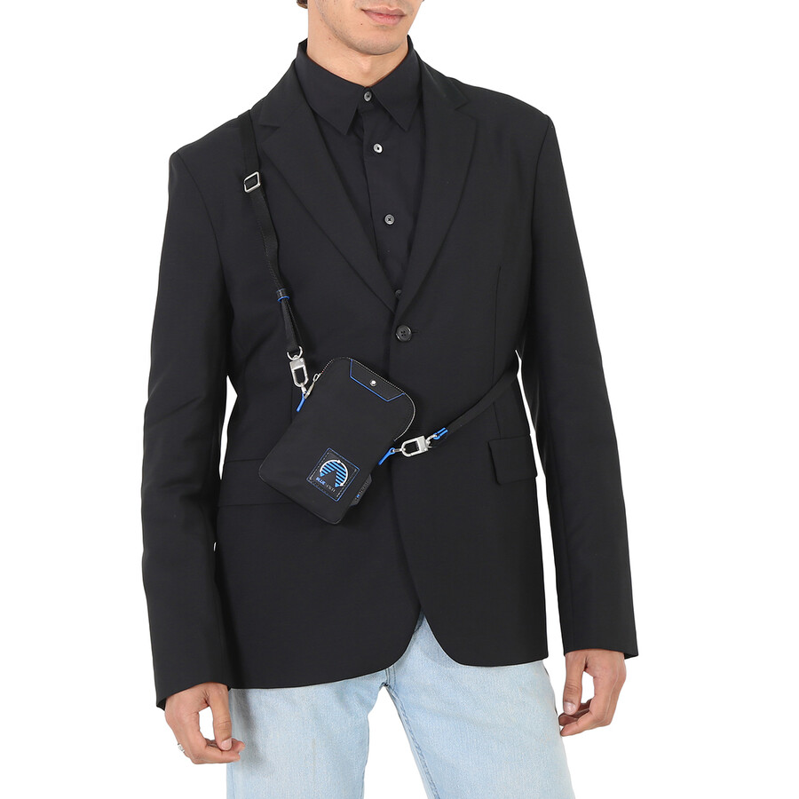 Montblanc Black Polyamide Blue Spirit Mini Envelope Crossbody Bag ...