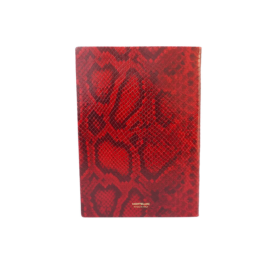 Montblanc Notebook 146 Python Print, Cayenne Red 119519 4017941935564 - Jomashop