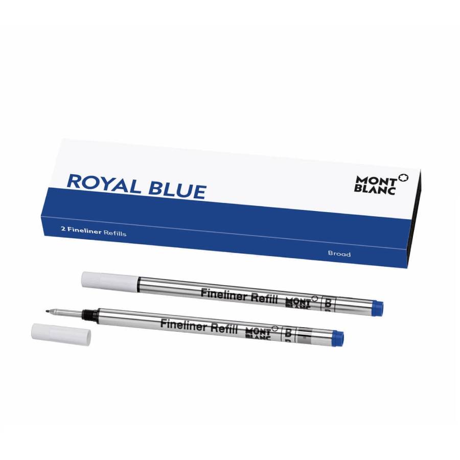 Montblanc Royal Blue 2 Fineliner Refills - Broad 128249 4062037052717 ...