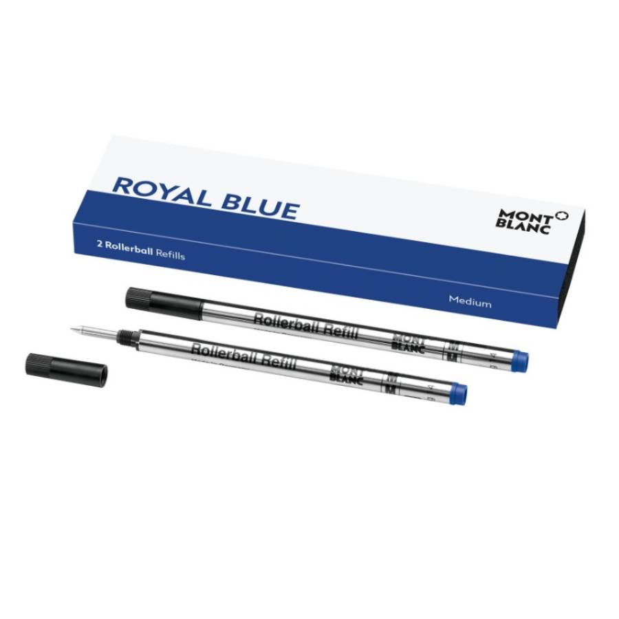 Montblanc Royal Blue 2 Rollerball Refills - Medium 128233 4062037052557 ...