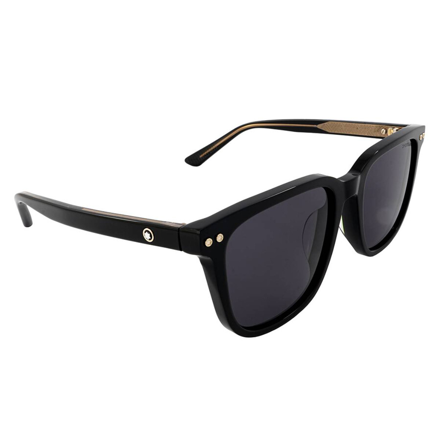 Montblanc Smoke Square Men's Sunglasses MB0258SA 001 55 889652427034 ...
